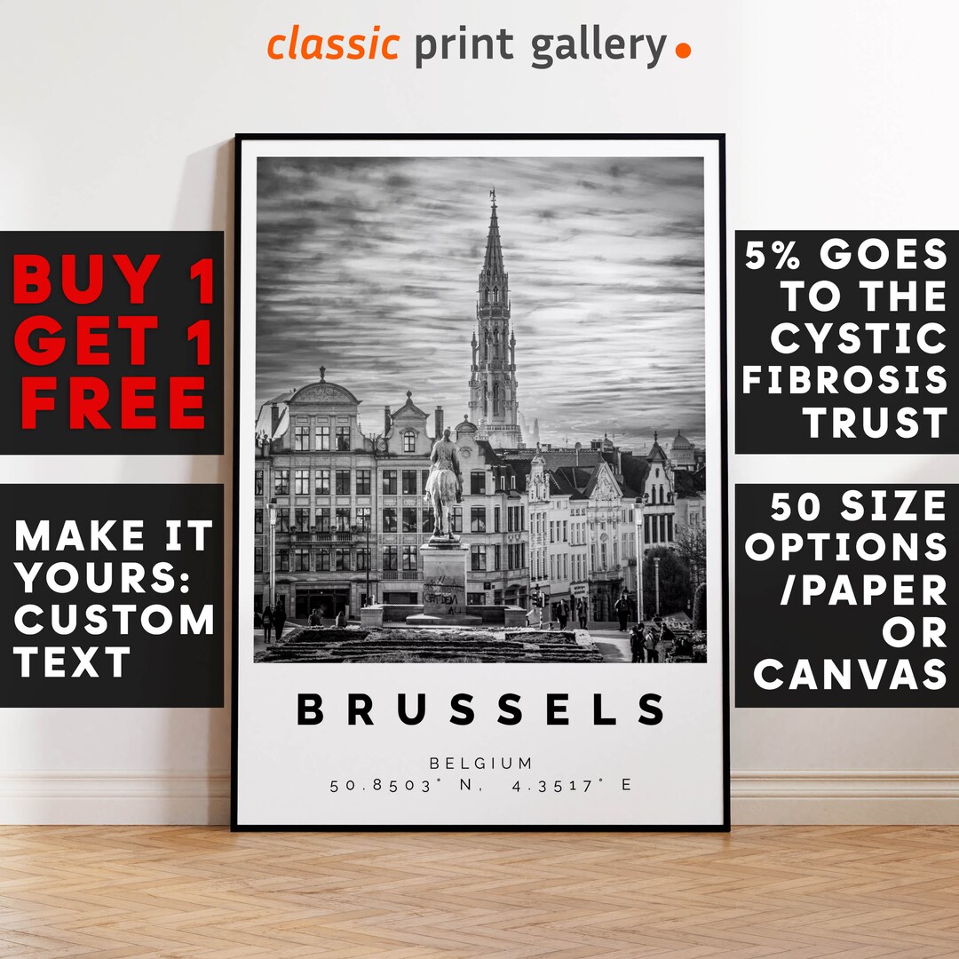 Brussels Print,Brussels Wall Art,Brussels Black and White Poster ...