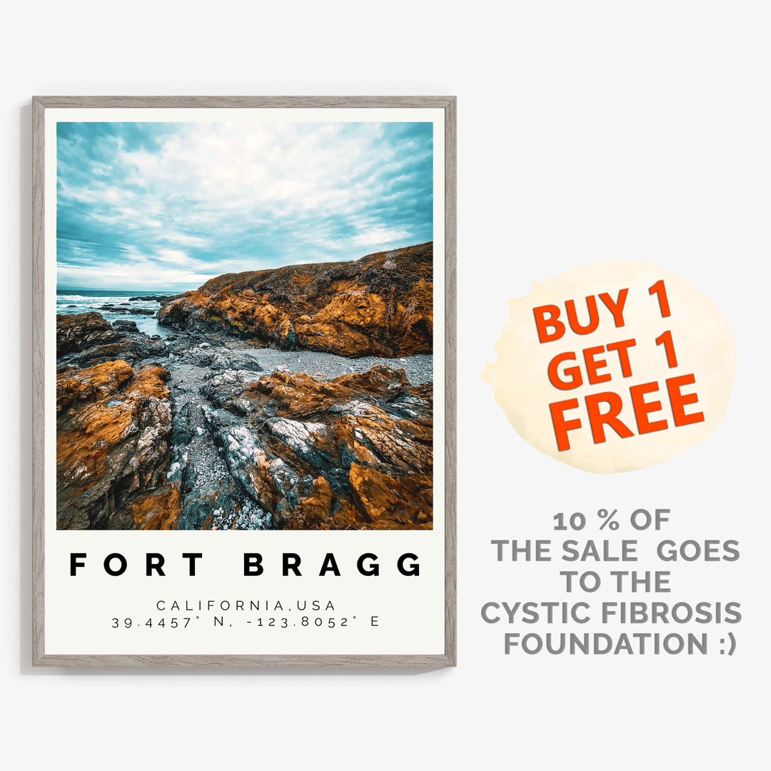 Fort Bragg Poster Colorful Print Fort Bragg Wall Art Fort - Etsy