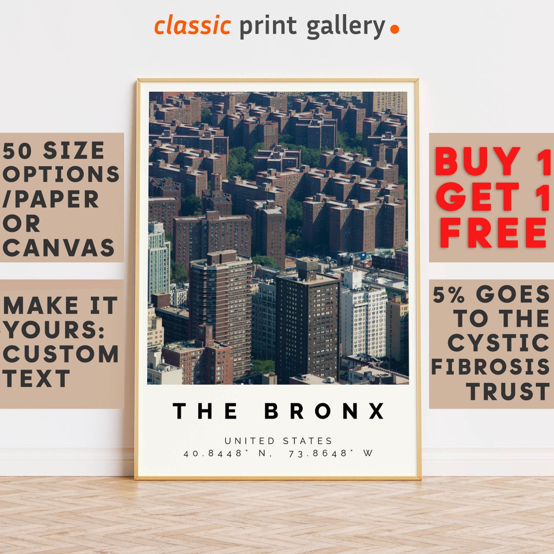 The Bronx Poster Colorful Print, the Bronx Wall Art, the Bronx Photo ...