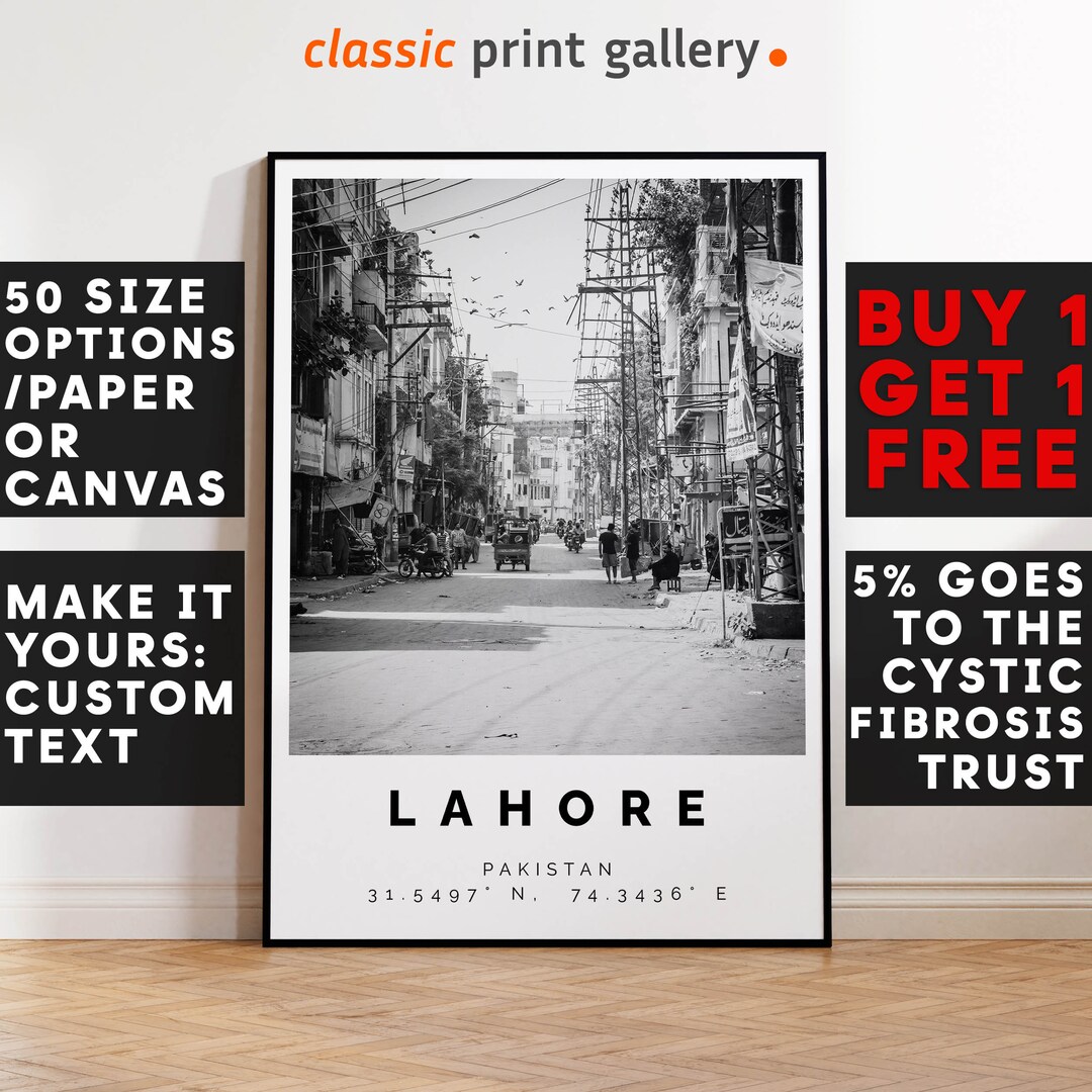 Lahore Print Black and White Photo, Lahore Wall Art, Lahore Travel ...