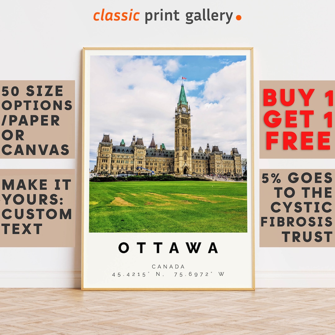 Ottawa Poster Colorful Print, Ottawa Wall Art, Ottawa Photo Decor ...