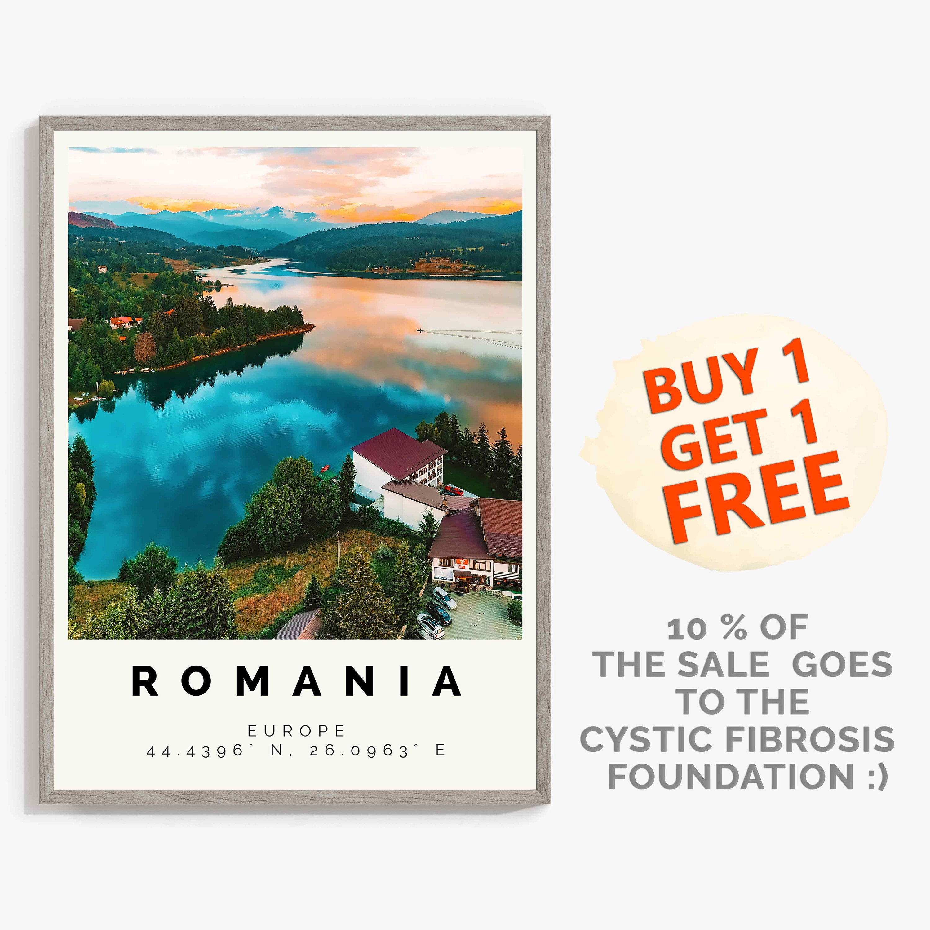 Romania Poster Colorful Print Romania Wall Art Romania Photo - Etsy