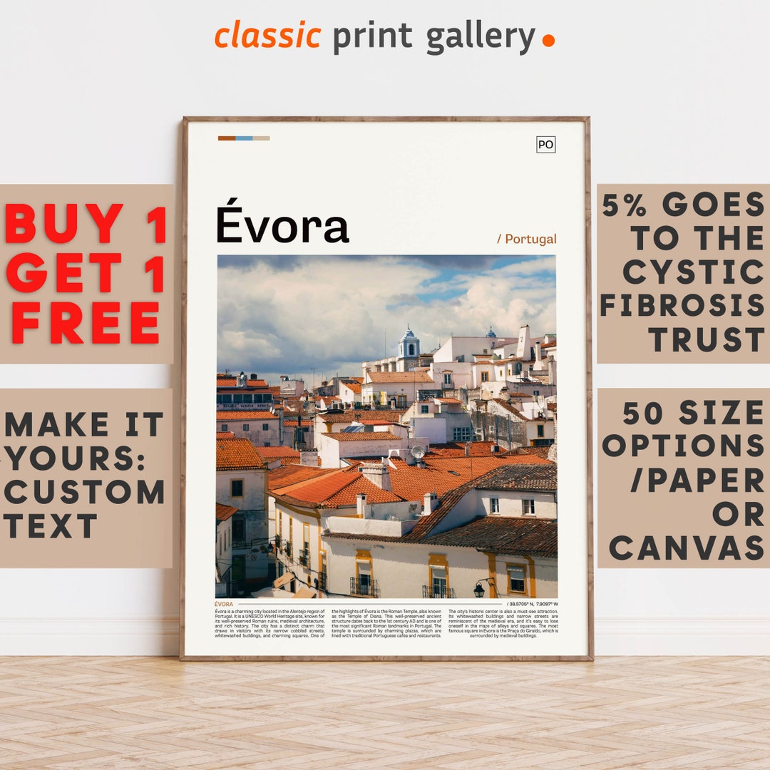 Evora Print, Evora Wall Art, Evora Color Poster With Text, Personalized ...