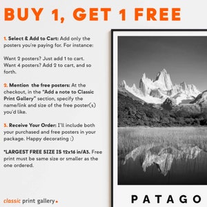 Patagonia Print Black and White Photo, Patagonia Wall Art, Patagonia ...
