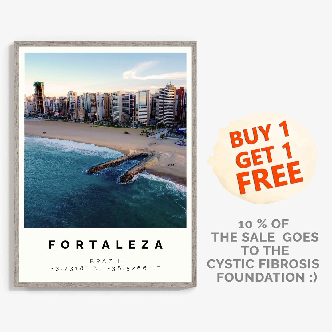 Fortaleza Poster Colorful Print Fortaleza Wall Art Fortaleza - Etsy