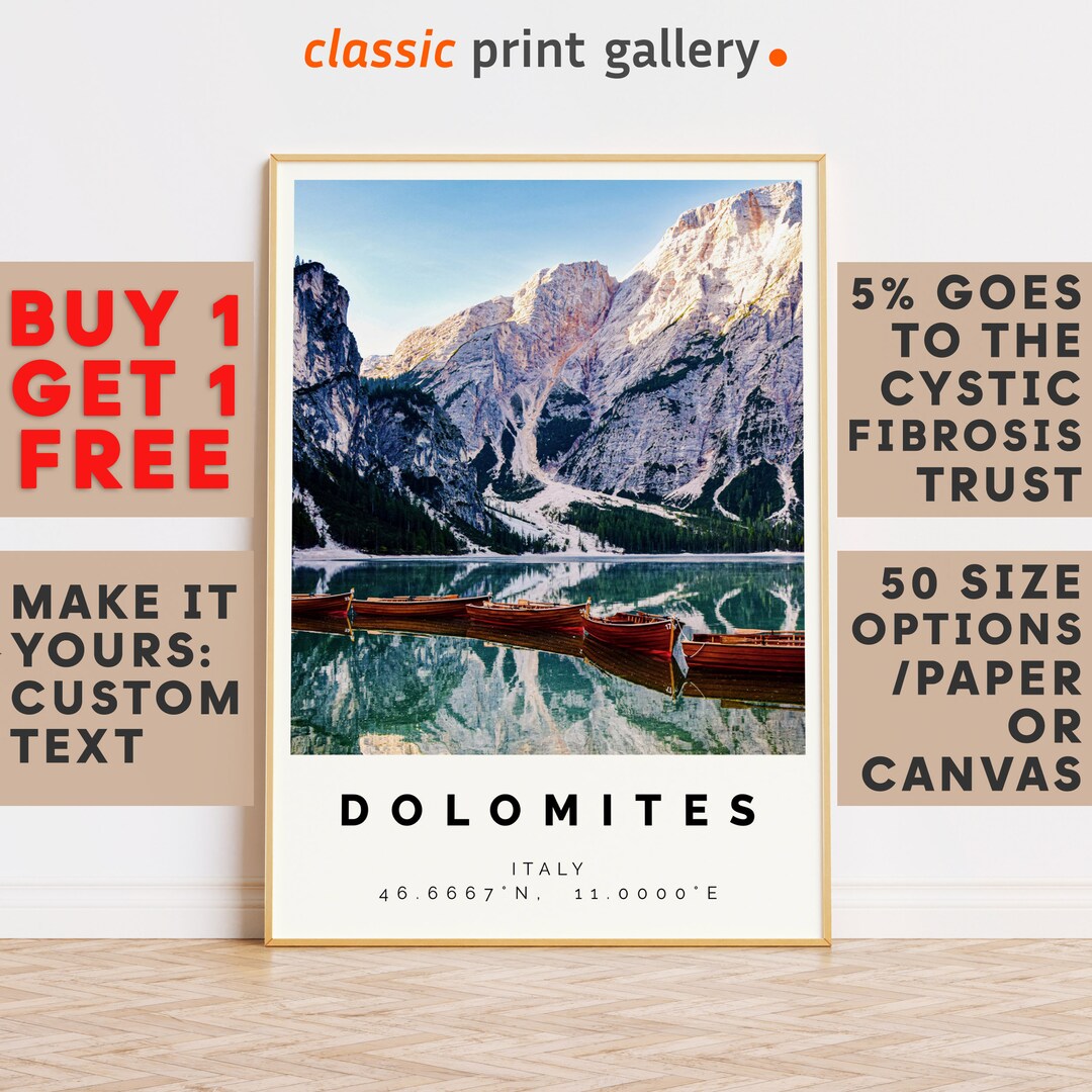 Dolomites Print,dolomites Wall Art,dolomites Colorful Poster ...
