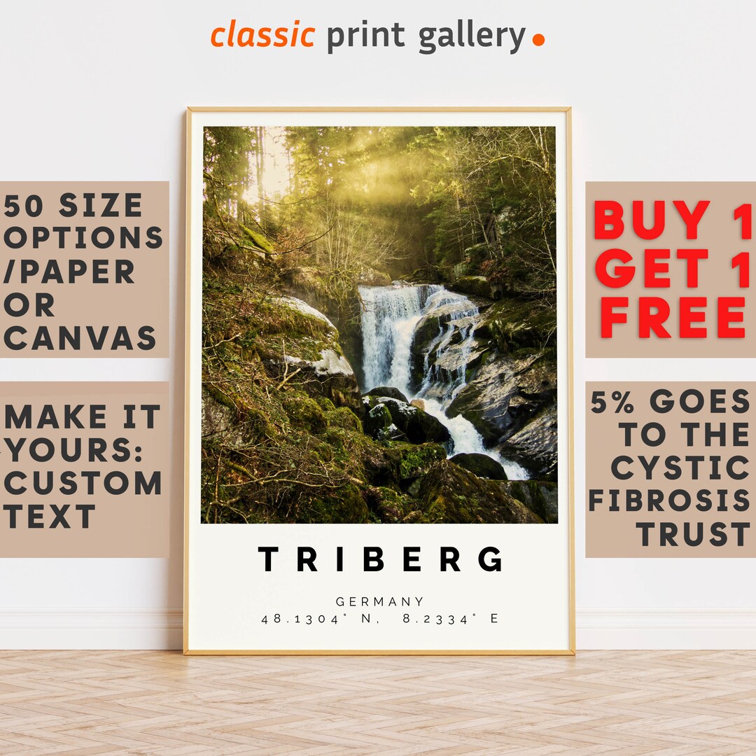 Triberg Poster Colorful Print, Triberg Wall Art, Triberg Photo Decor ...