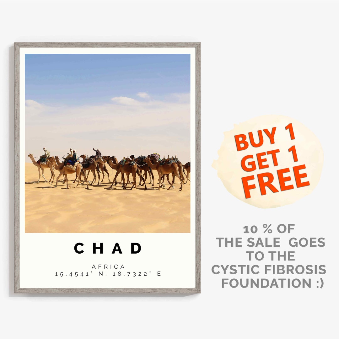 Chad Poster Colorful Print Chad Wall Art Chad Photo Decor - Etsy