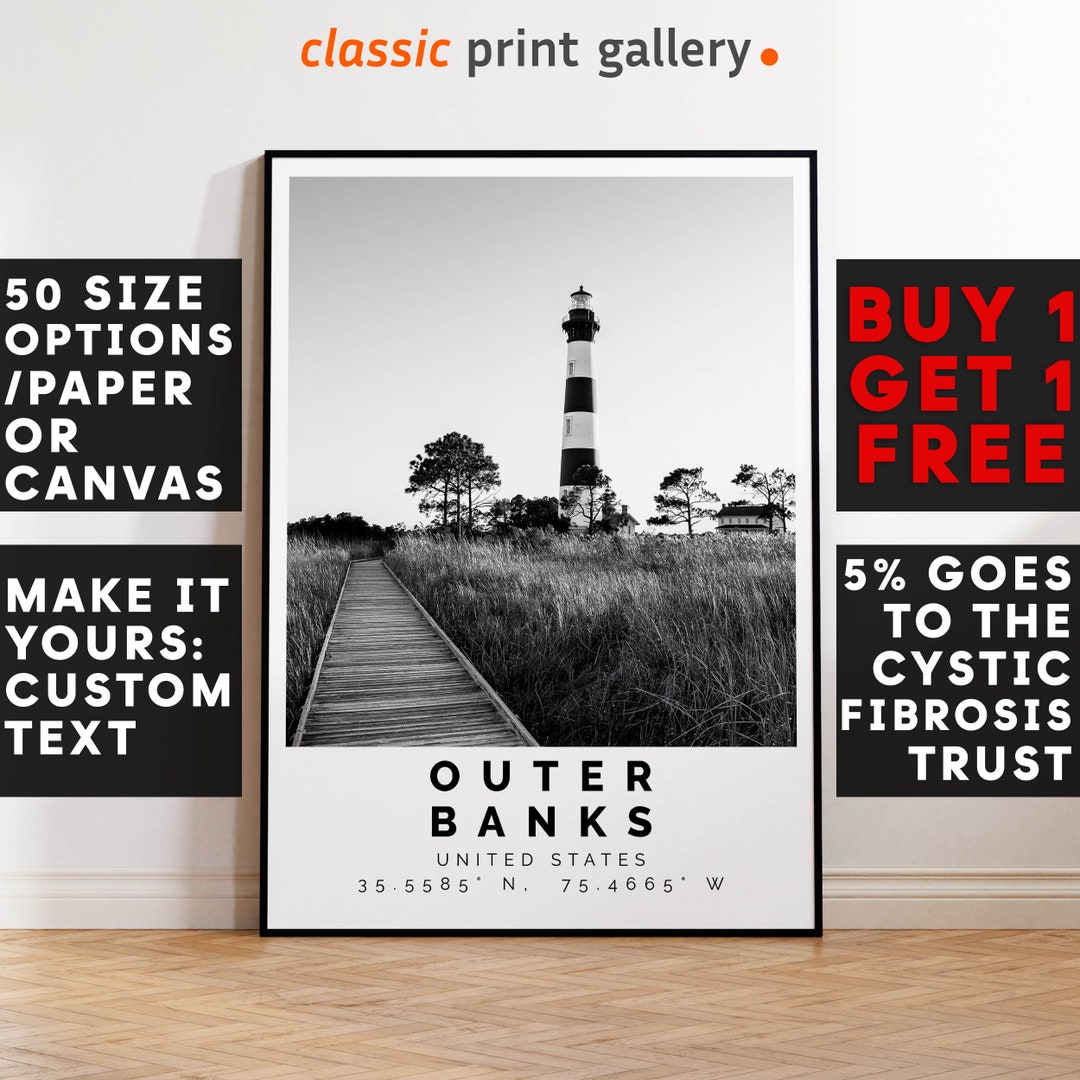 Outer Banks Poster Print,outer Banks Wall Art, Housewarming Gift ...