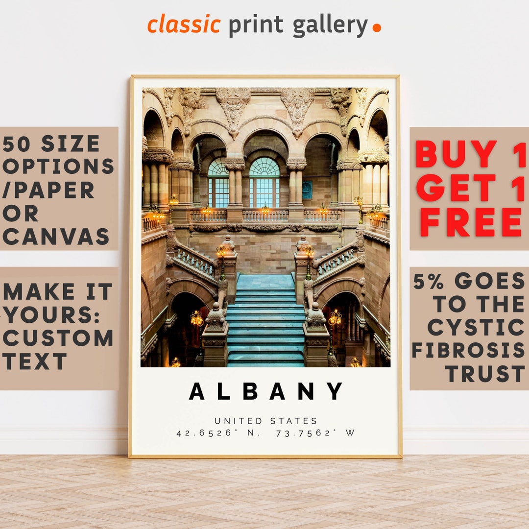 Albany Poster Colorful Print, Albany Wall Art, Albany Photo Decor ...