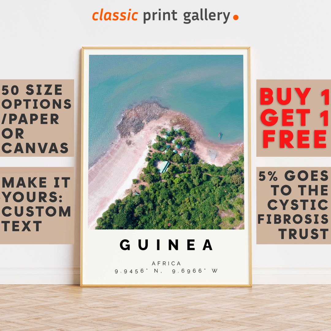 Guinea Poster Colorful Print, Guinea Wall Art, Guinea Photo Decor ...