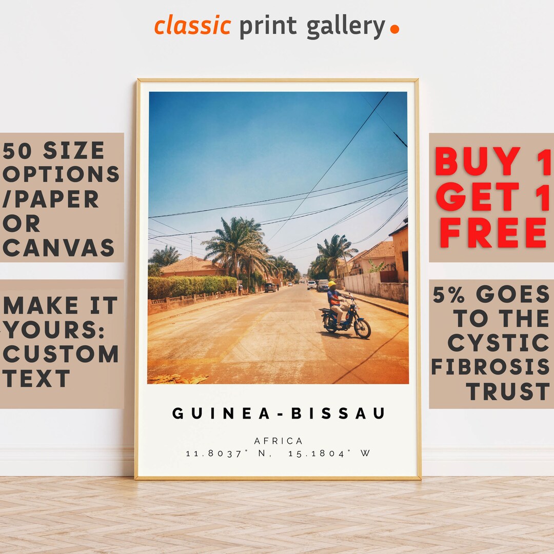 Guinea-bissau Poster Colorful Print, Guinea-bissau Wall Art, Guinea ...