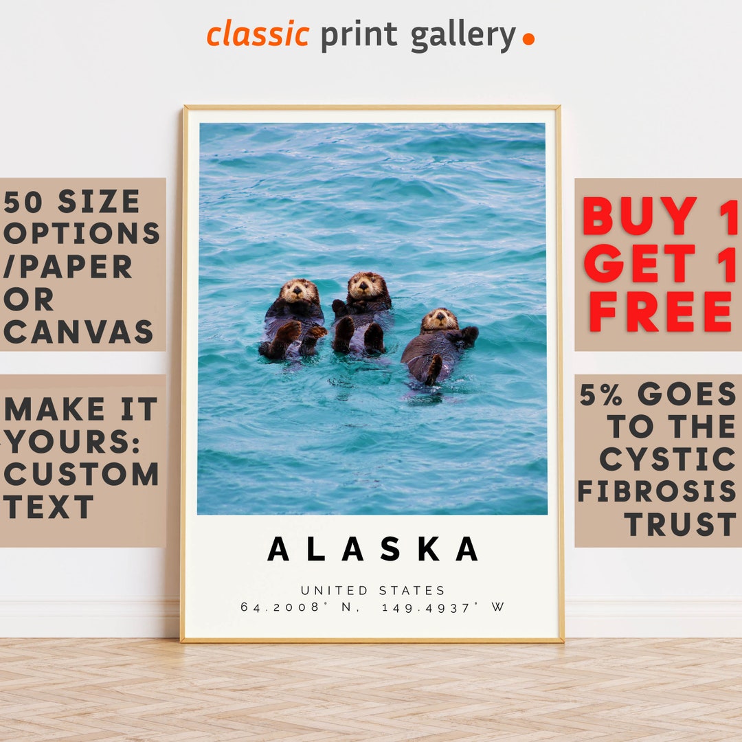 Alaska Poster Colorful Print, Alaska Wall Art, Alaska Photo Decor ...