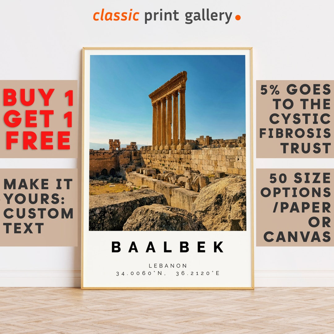 Baalbek Print,Baalbek Wall Art,Baalbek Colorful Poster,Personalized ...