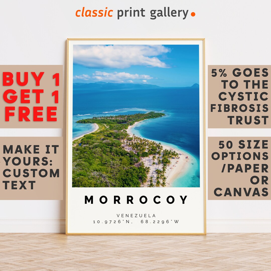 Morrocoy National Park Print Wall Art Colorful Poster,personalized ...