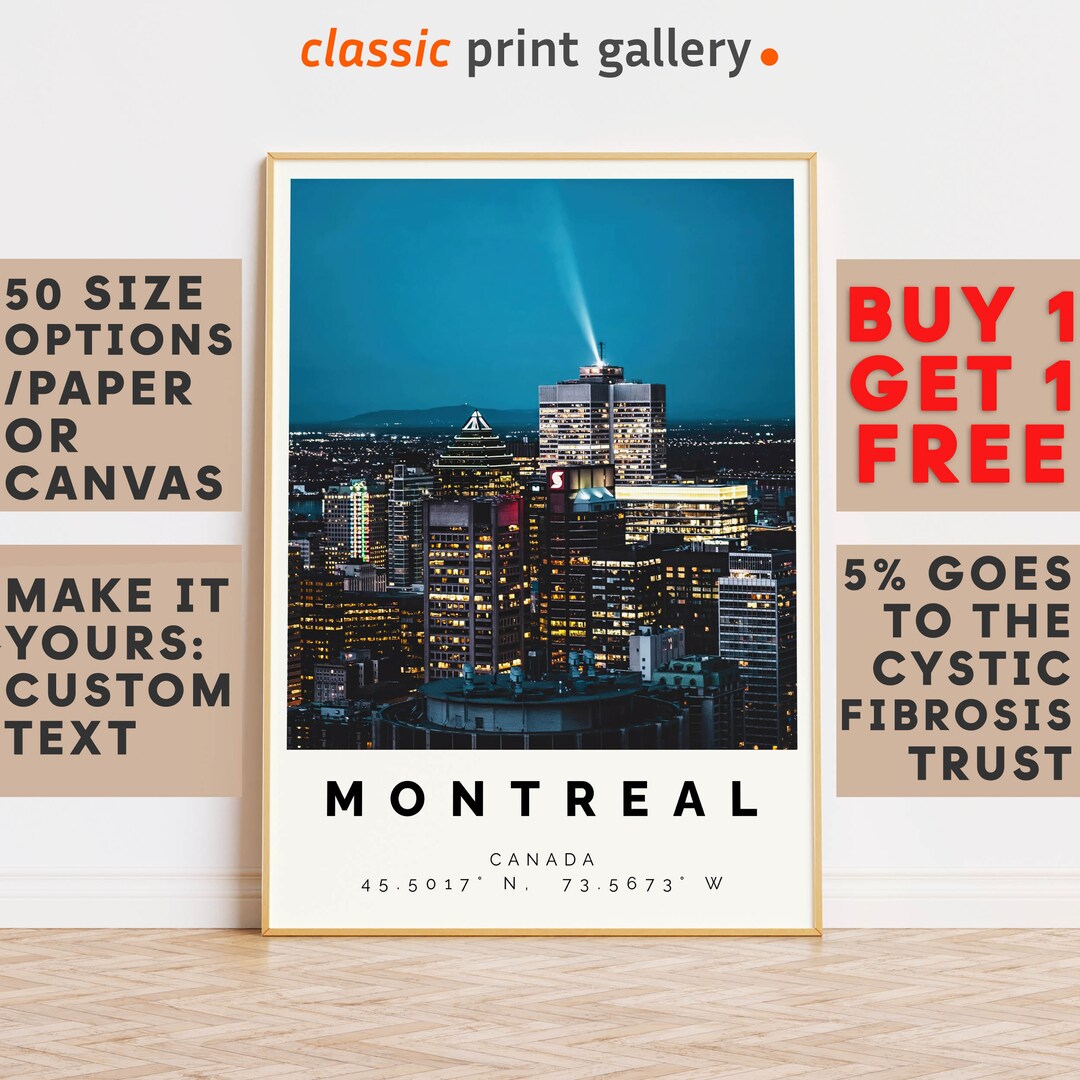 Montreal Poster Colorful Print, Montreal Wall Art, Montreal Photo Decor ...