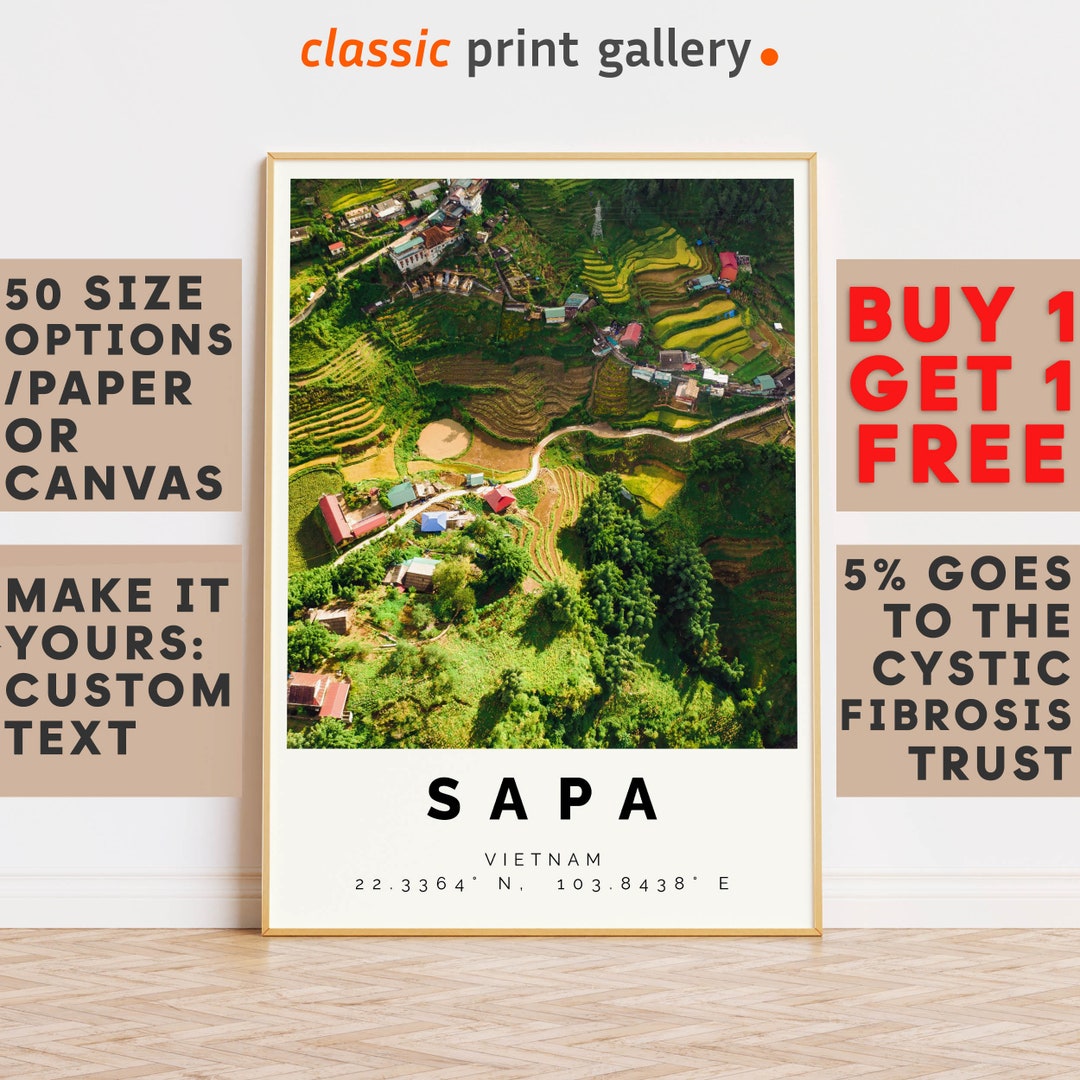 Sapa Poster Colorful Print, Sapa Wall Art, Sapa Photo Decor, Sapa Gift ...