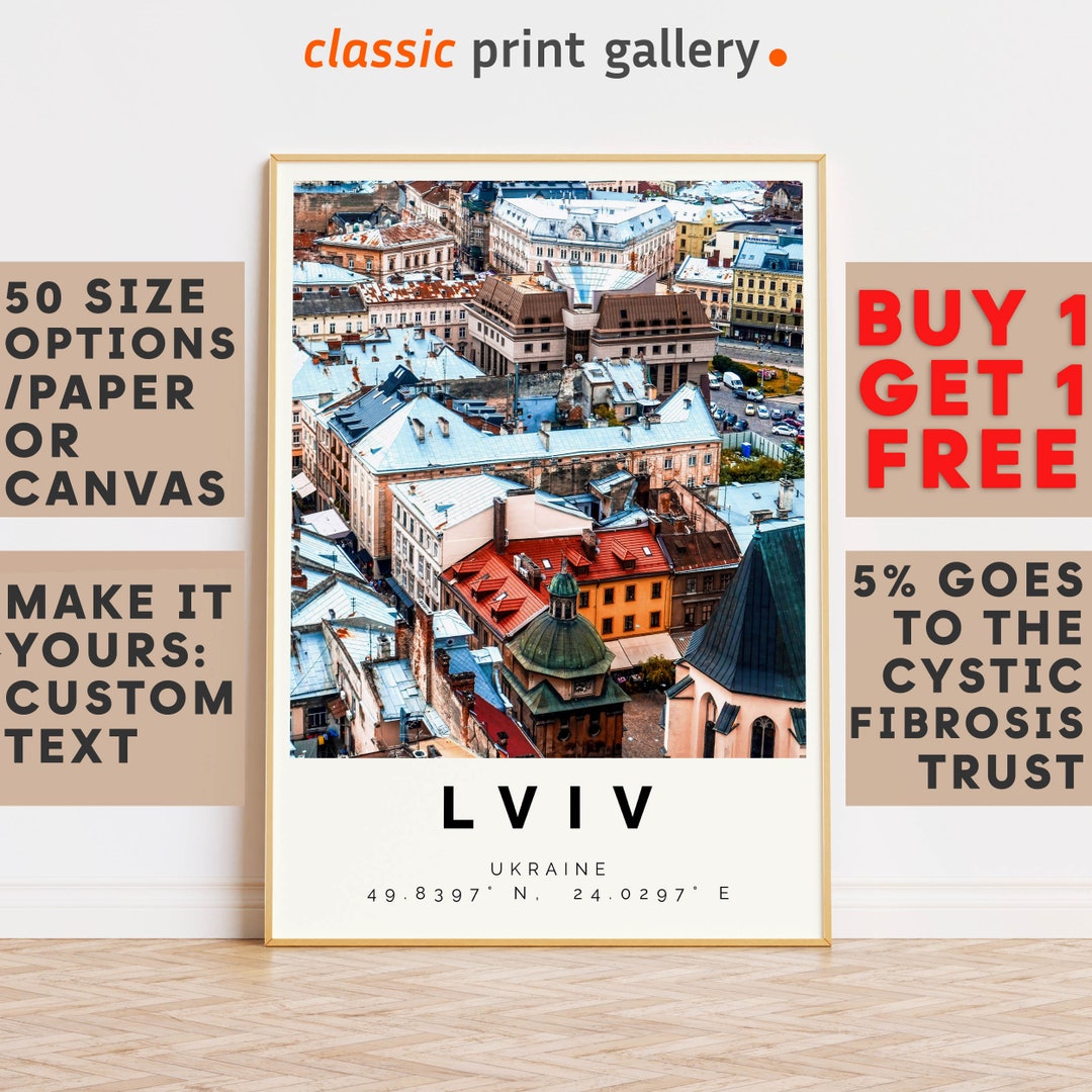 Lviv Poster Colorful Print, Lviv Wall Art, Lviv Photo Decor, Lviv Gift ...