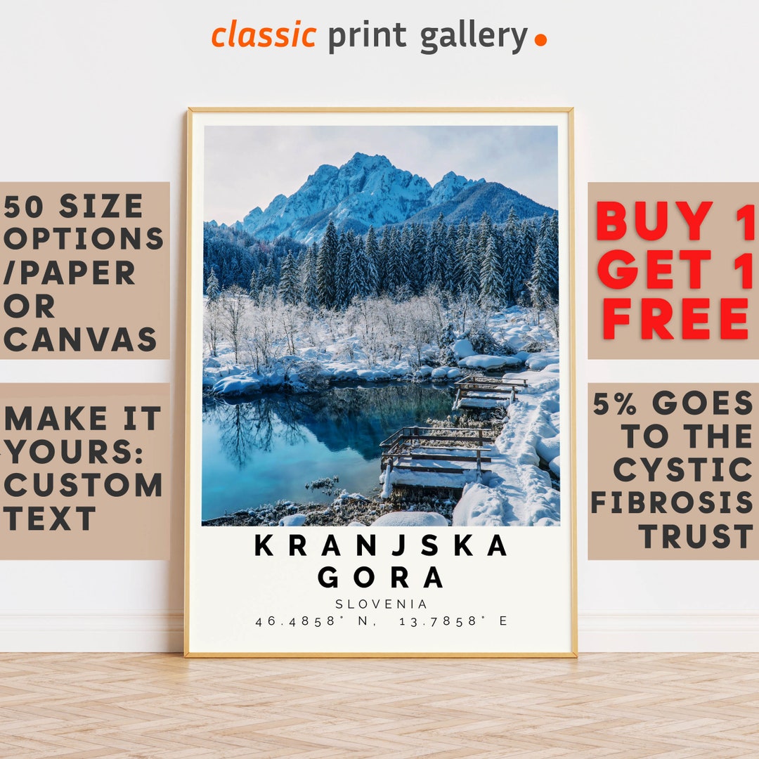 Kranjska Gora Poster Colorful Print, Kranjska Gora Wall Art, Kranjska ...
