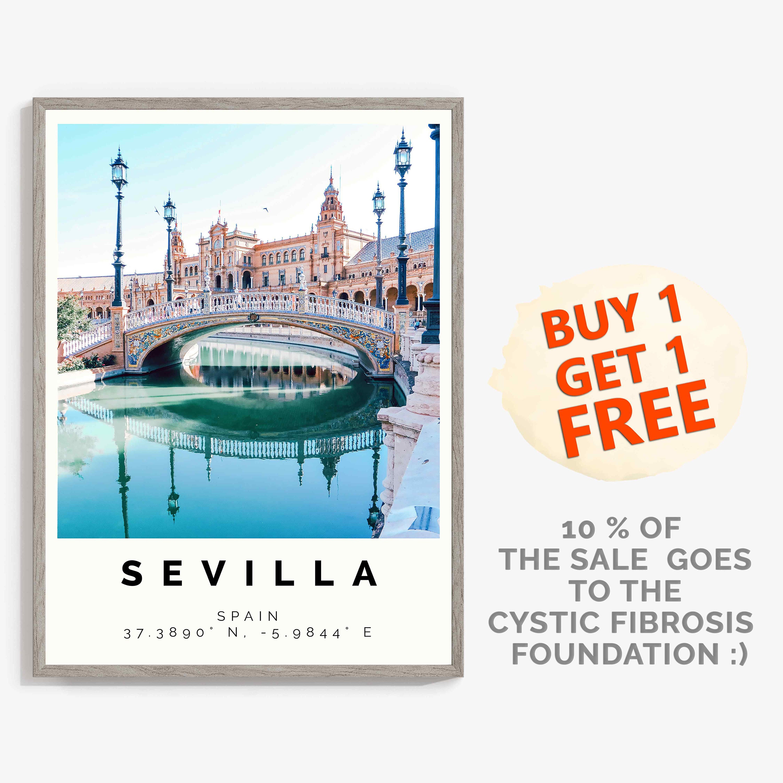 Sevilla Poster Colorful Print Sevilla Wall Art Sevilla Photo - Etsy