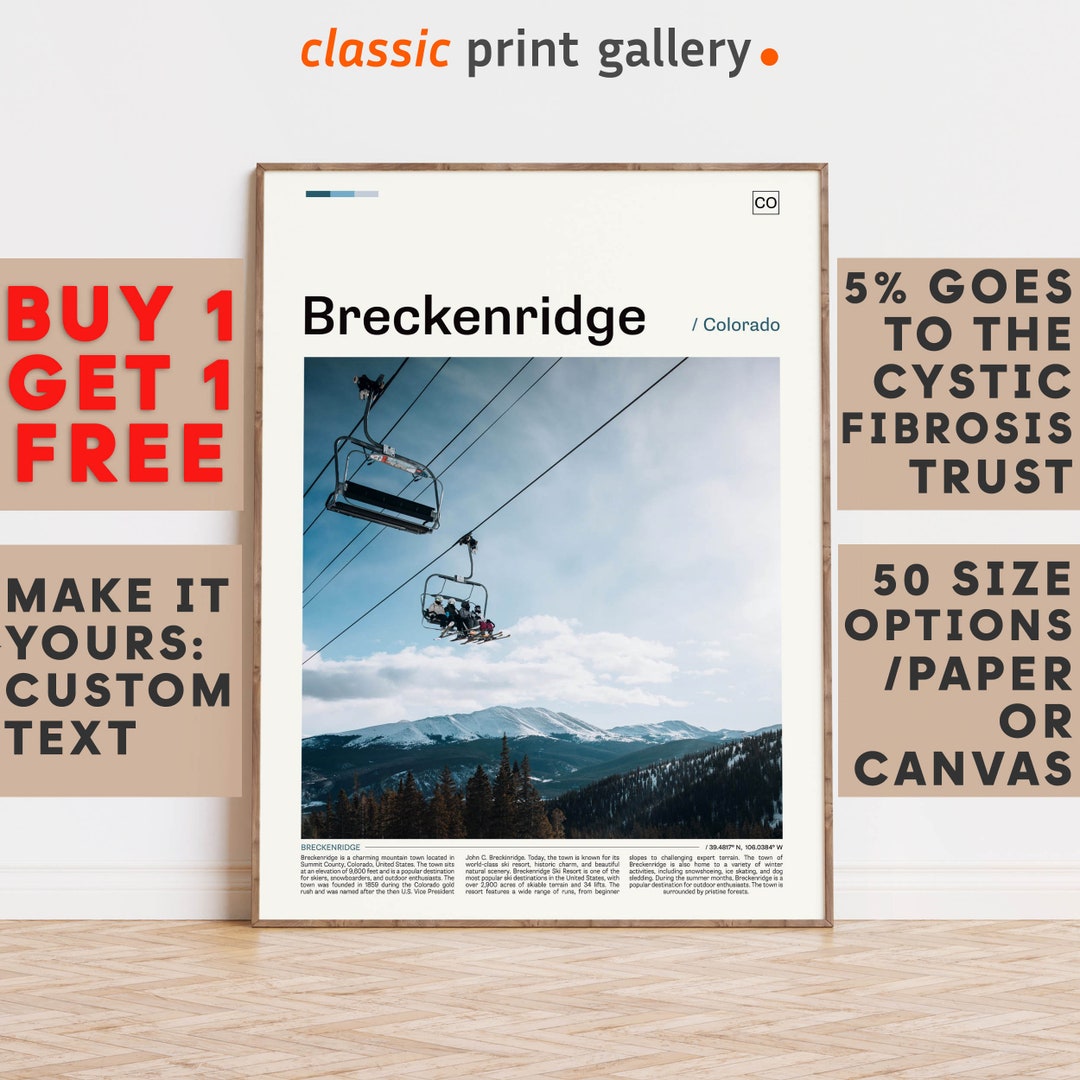 Breckenridge Print, Breckenridge Wall Art, Breckenridge Color Poster ...
