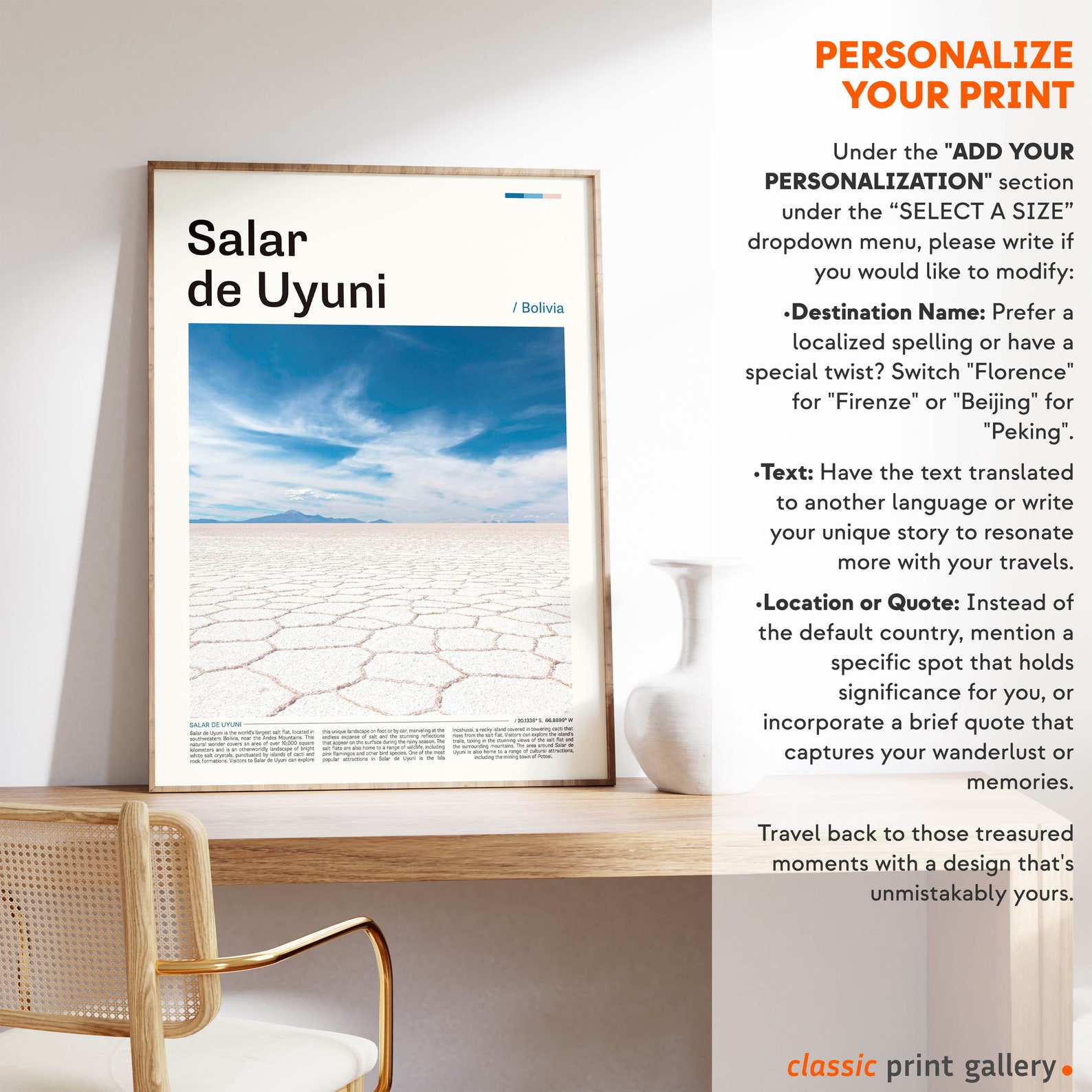 Salar De Uyuni Print, Salar De Uyuni Wall Art, Salar De Uyuni Color ...