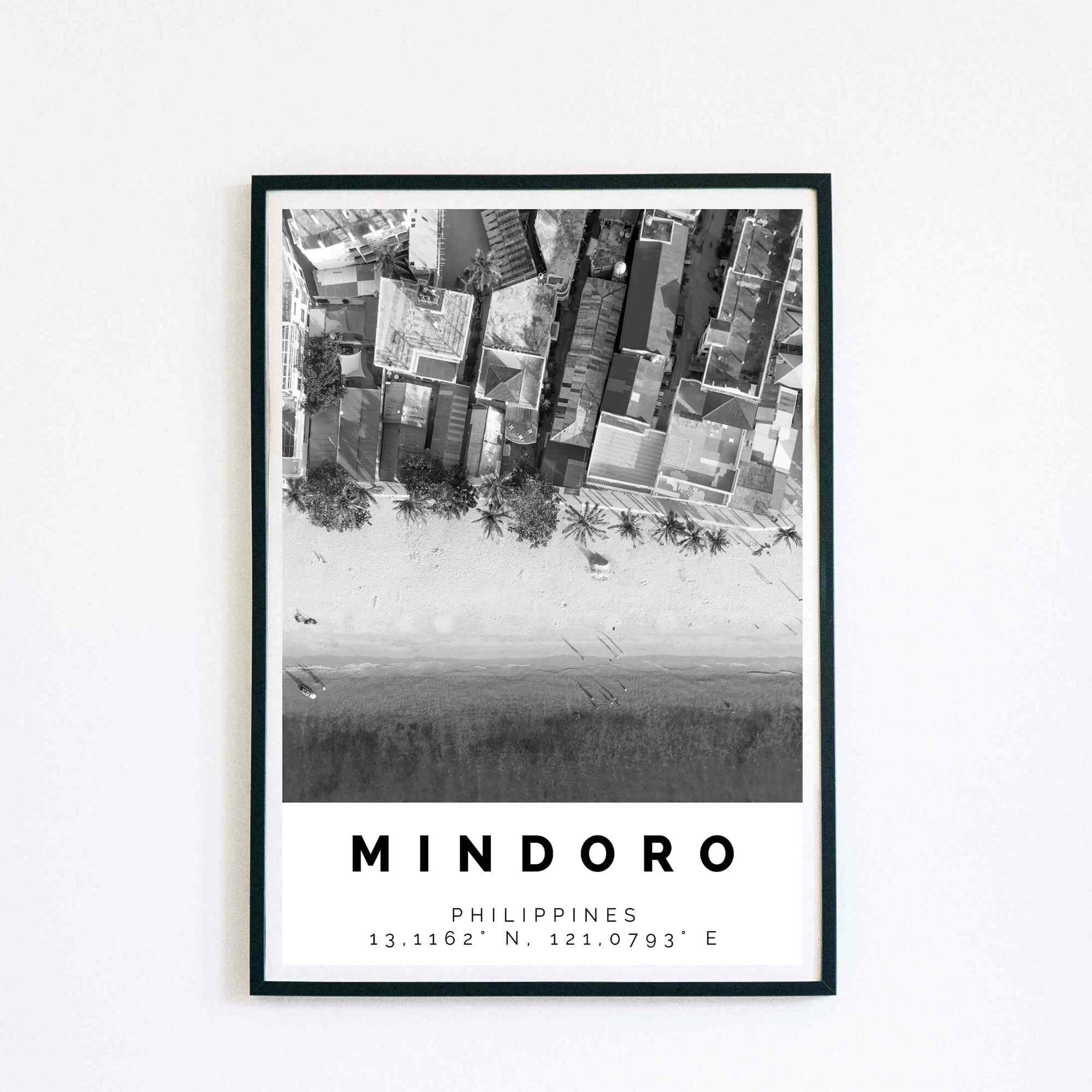 Mindoro Poster Black and White Print Mindoro Wall Art - Etsy