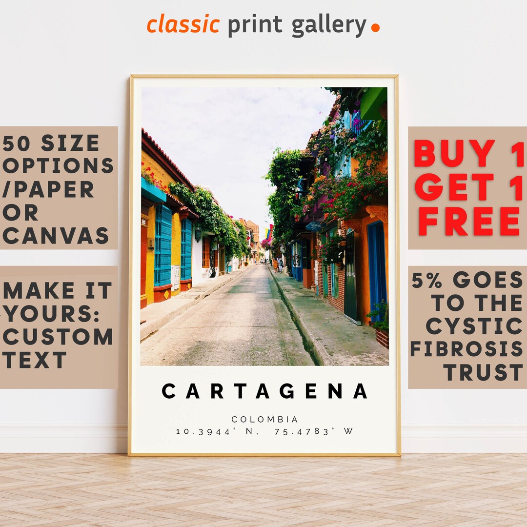 Cartagena Poster Colorful Print, Cartagena Wall Art, Cartagena Photo ...