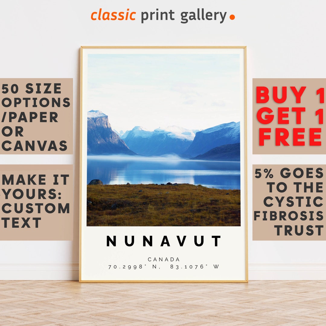 Nunavut Poster Colorful Print, Nunavut Wall Art, Nunavut Photo Decor ...