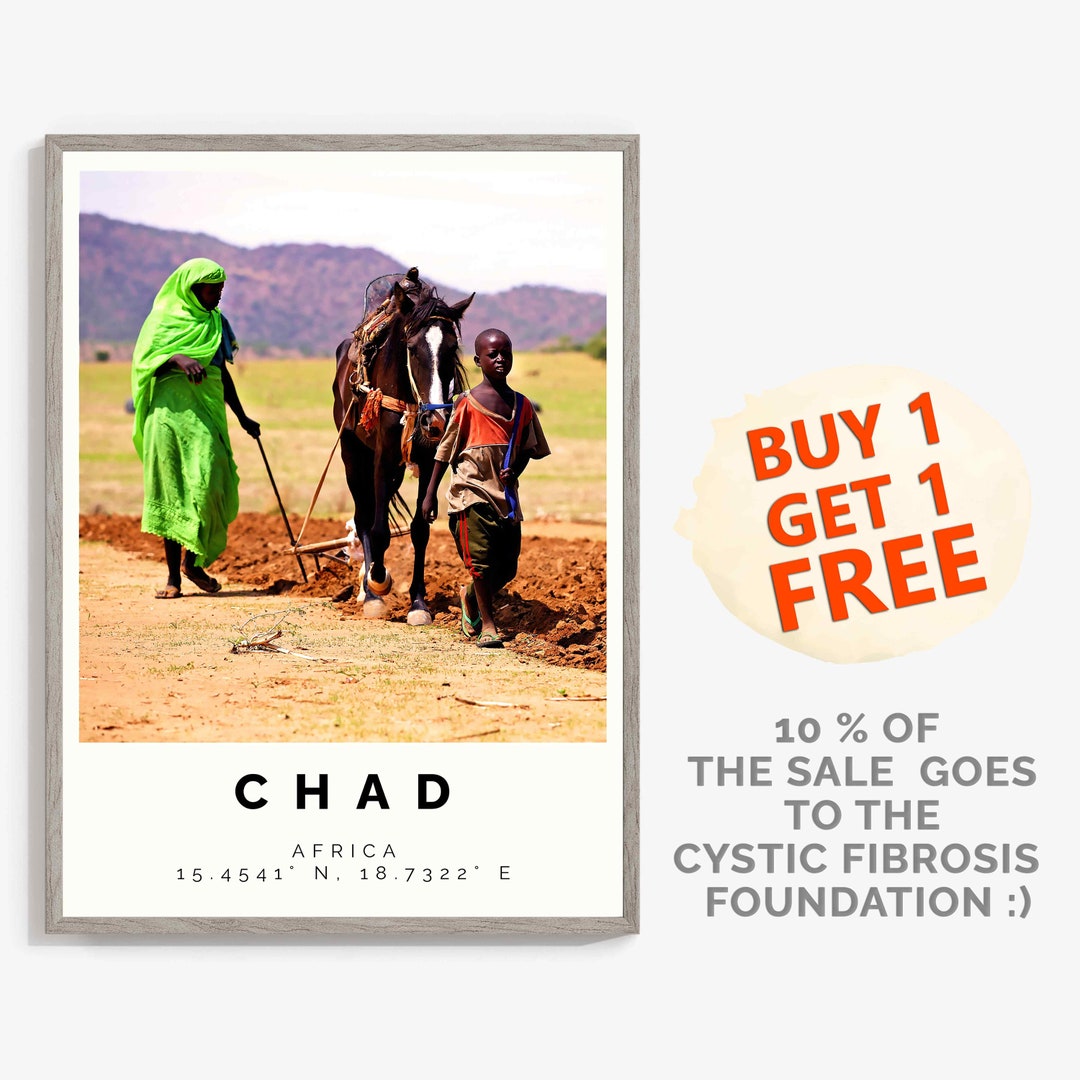 Chad Poster Colorful Print Chad Wall Art Chad Photo Decor - Etsy