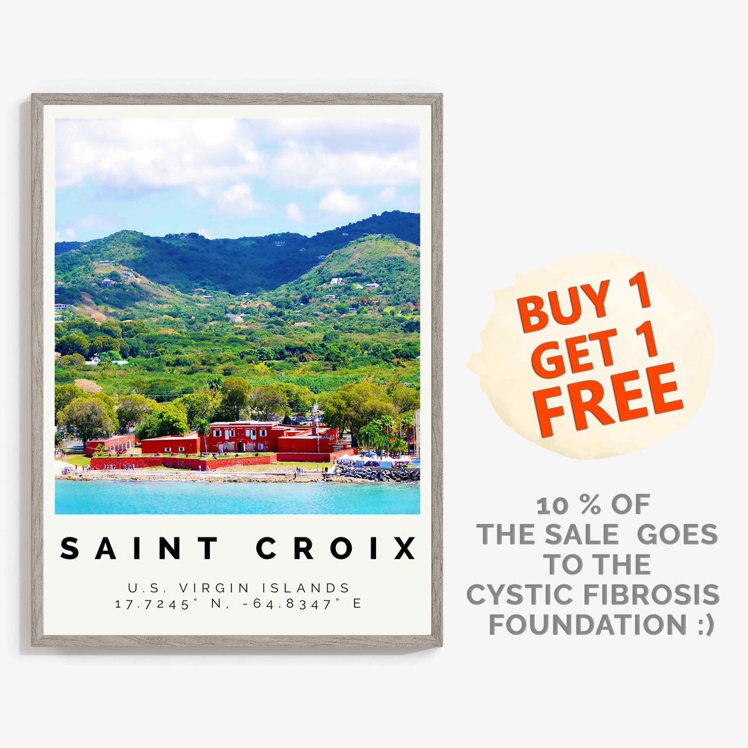 Saint Croix Poster Colorful Print Saint Croix Wall Art Saint - Etsy