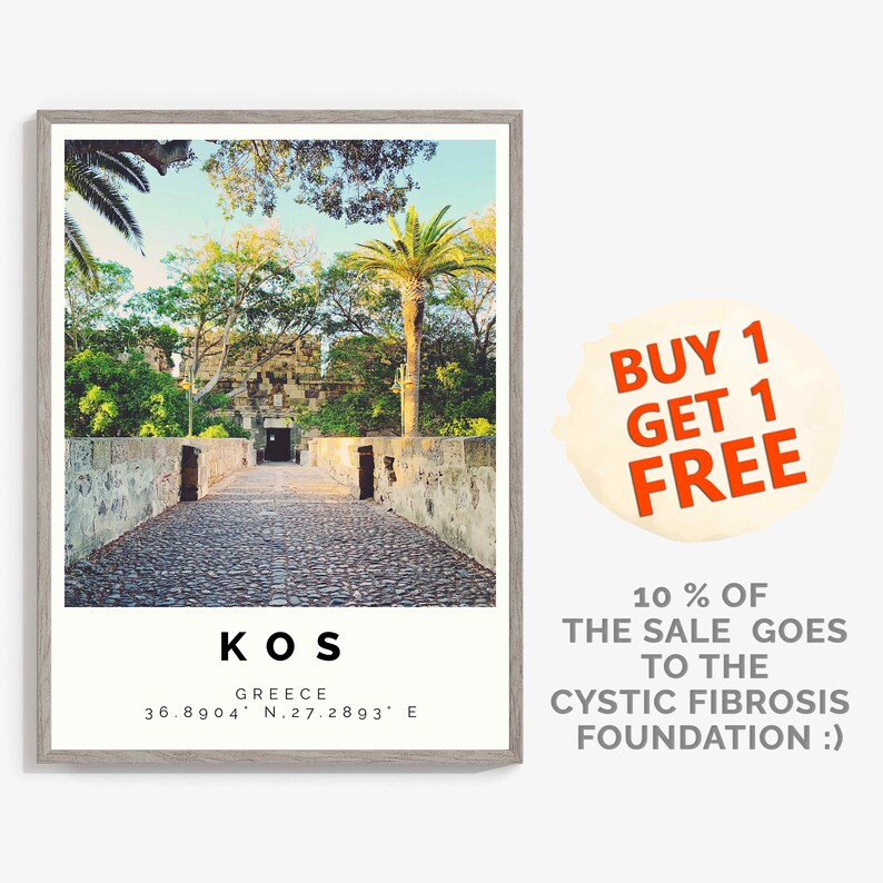 Kos Poster Colorful Print Kos Wall Art Kos Photo Decor Kos - Etsy