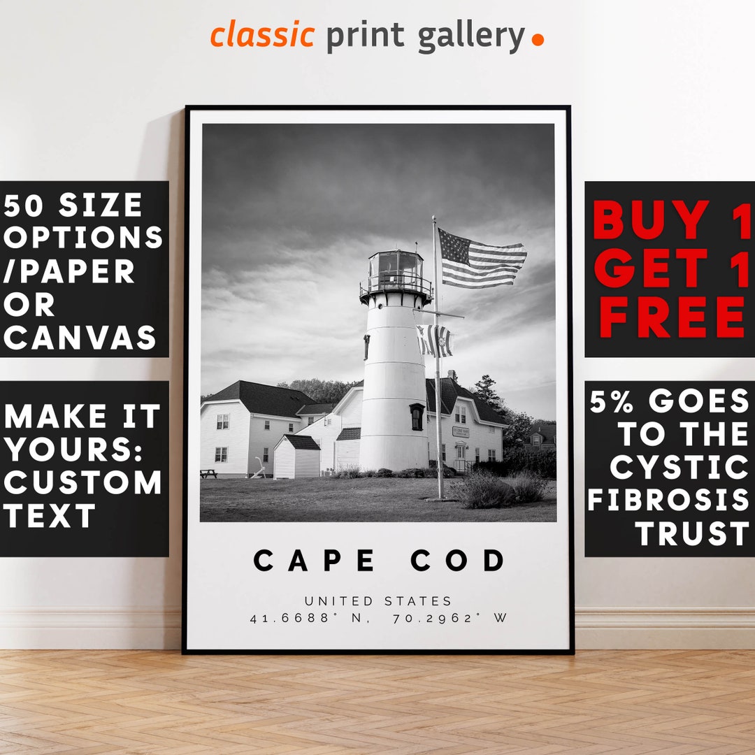 Cape Cod Print Black and White Photo, Cape Cod Wall Art, Cape Cod ...