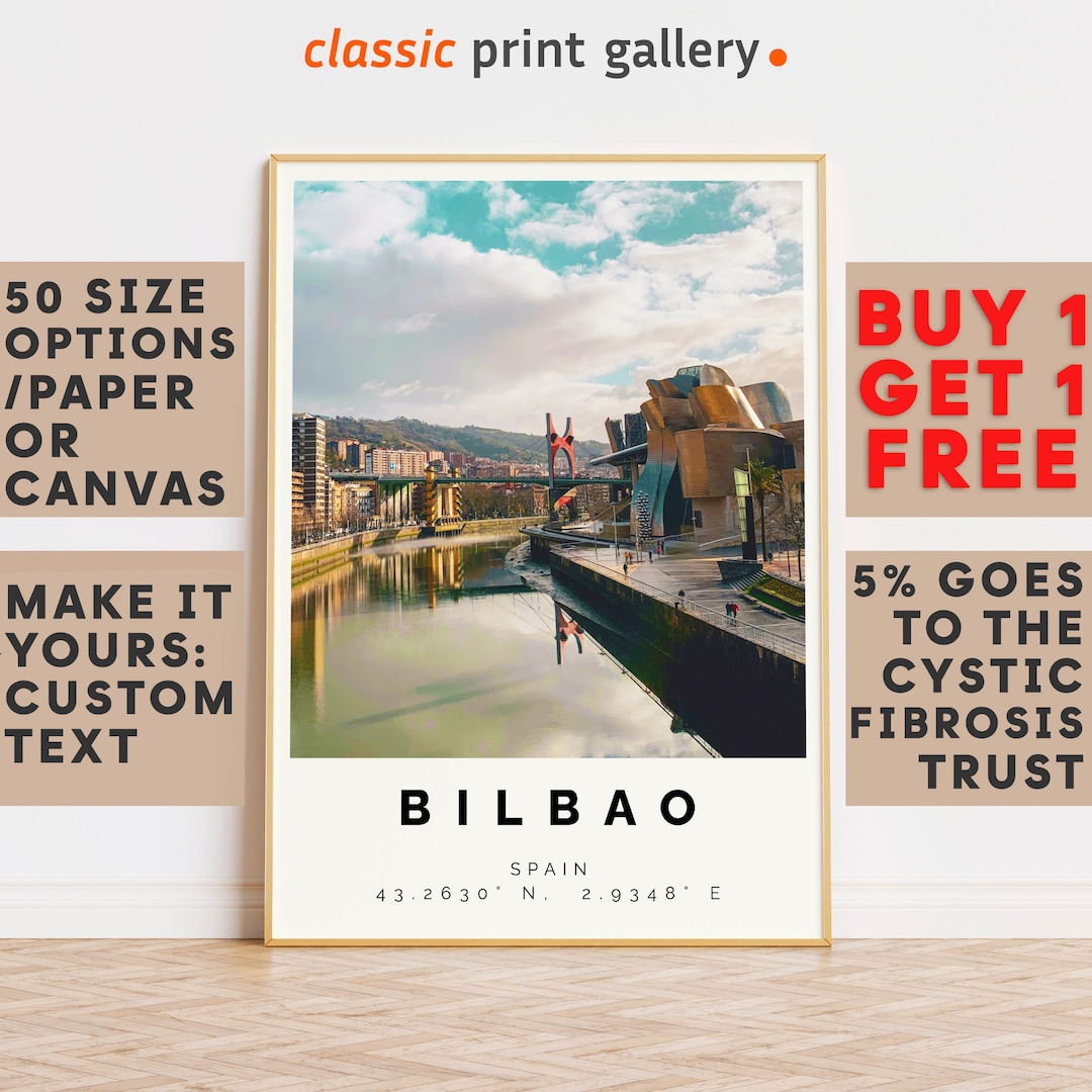 Bilbao Poster Colorful Print, Bilbao Wall Art, Bilbao Photo Decor ...