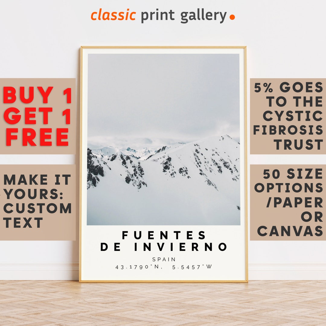 Fuentes De Invierno Print Wall Art Colorful Poster,personalized ...