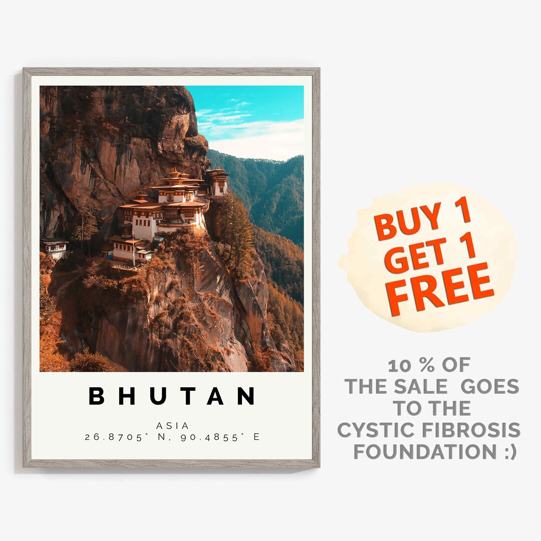 Bhutan Poster Colorful Print Bhutan Wall Art Bhutan Photo - Etsy