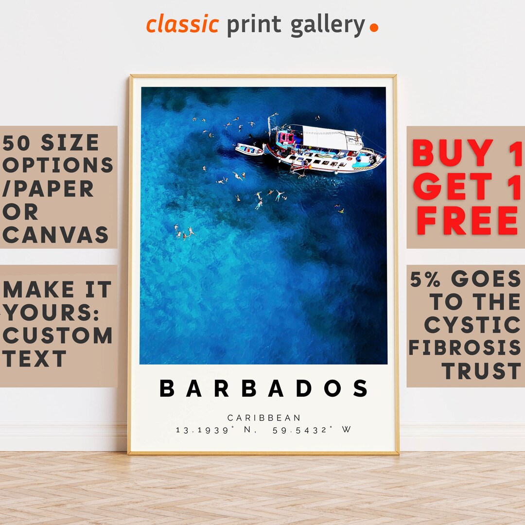 Barbados Poster Colorful Print, Barbados Wall Art, Barbados Photo Decor ...