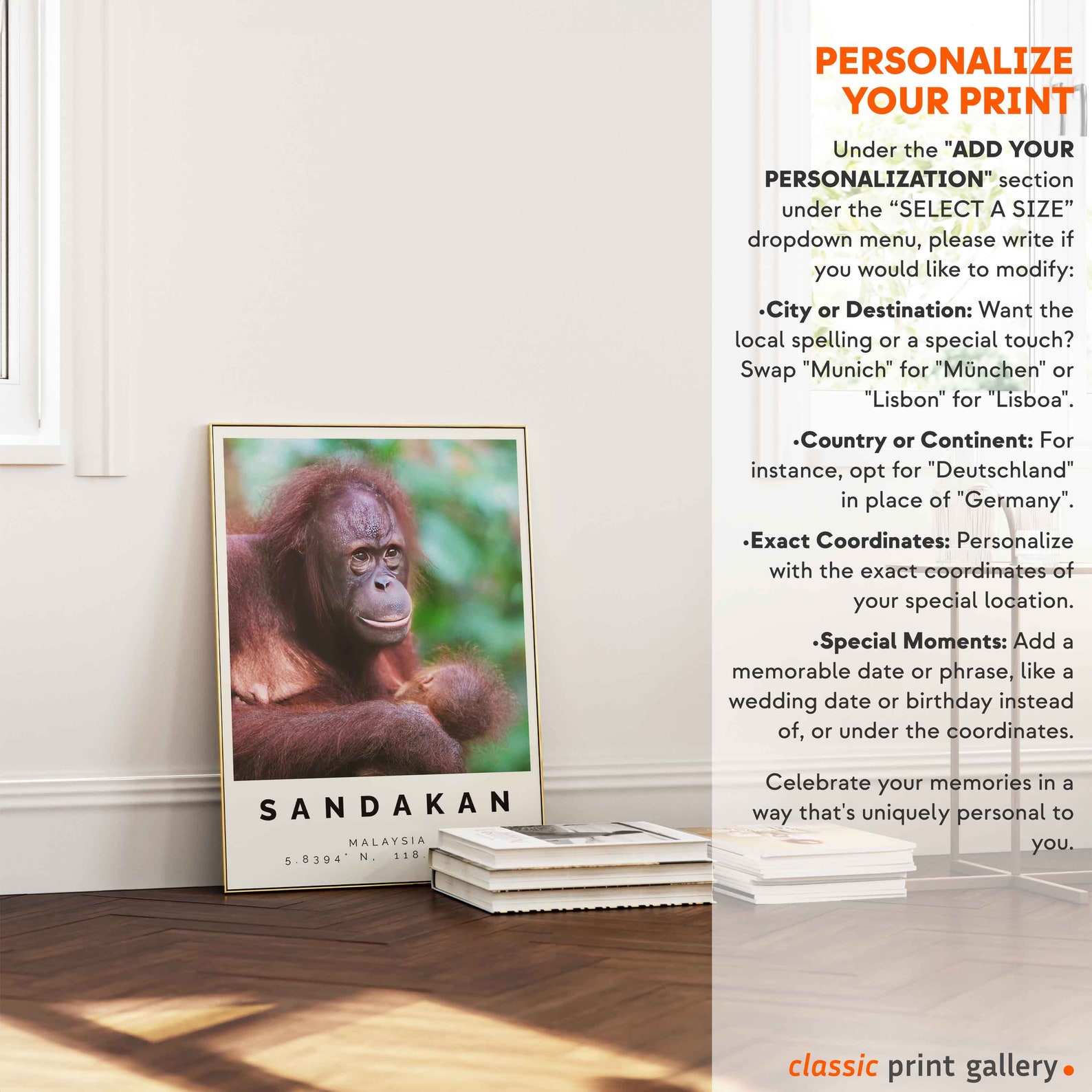 Sandakan Poster Colorful Print, Sandakan Wall Art, Sandakan Photo Decor ...