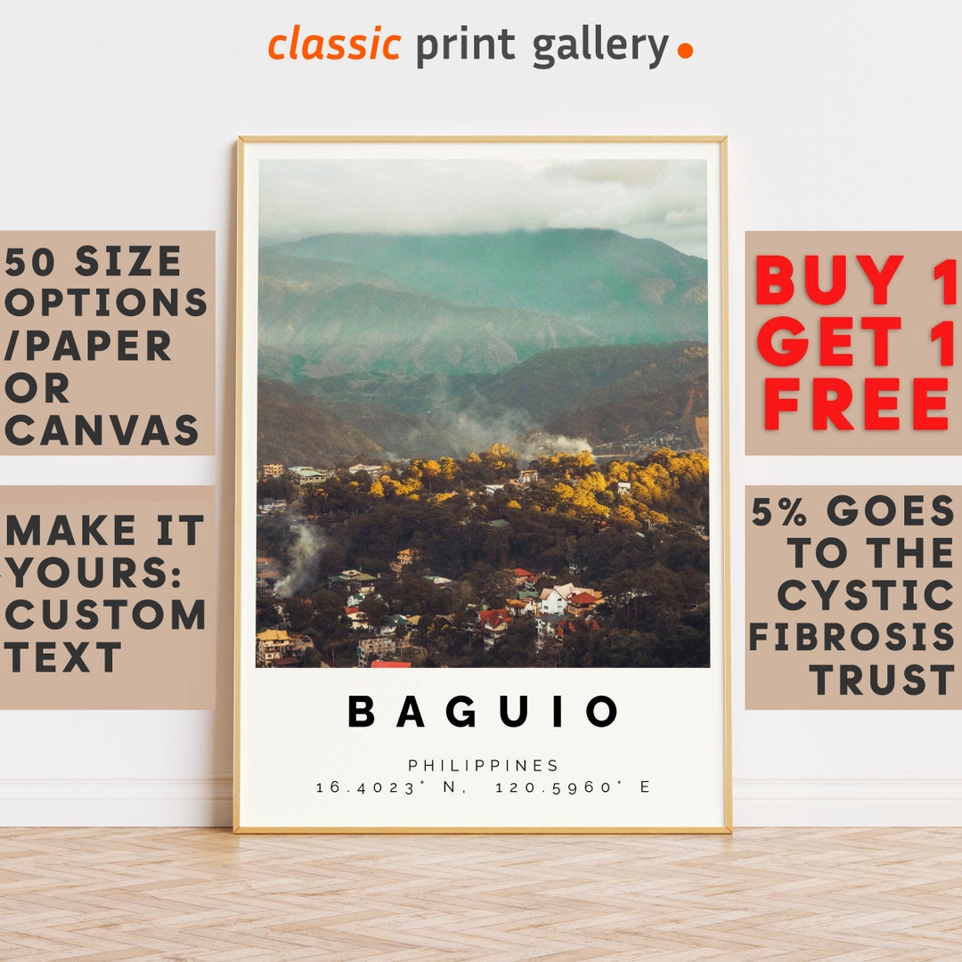 Baguio Poster Colorful Print, Baguio Wall Art, Baguio Photo Decor ...