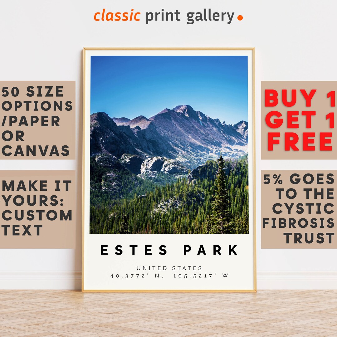 Estes Park Poster Colorful Print, Estes Park Wall Art, Estes Park Photo ...