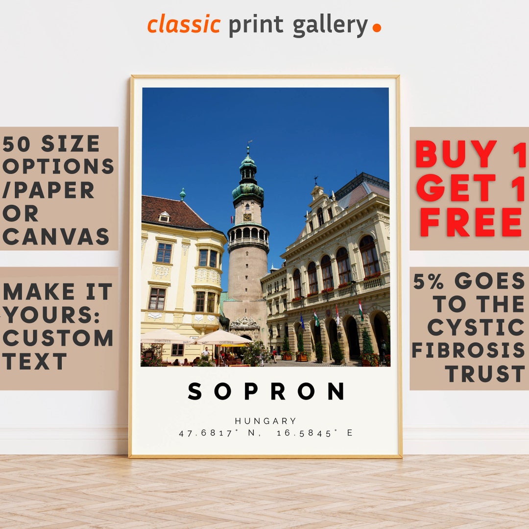 Sopron Poster Colorful Print, Sopron Wall Art, Sopron Photo Decor ...