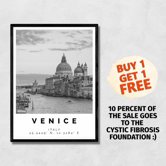 Venice Print Black and White Photo Venice Wall Art Venice - Etsy