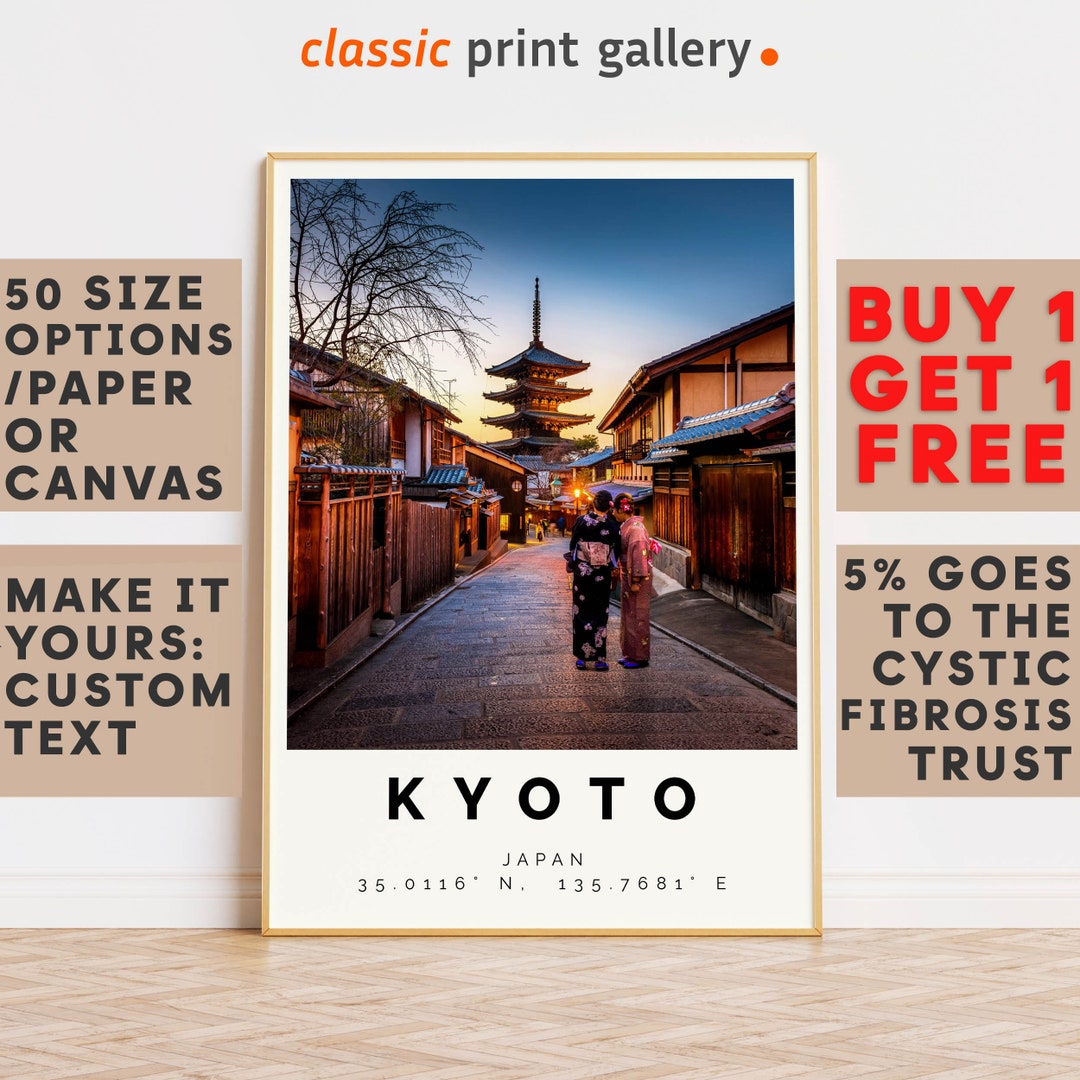 Kyoto Poster Colorful Print, Kyoto Wall Art, Kyoto Photo Decor, Kyoto ...