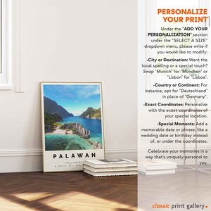 Palawan Poster Colorful Print, Palawan Wall Art, Palawan Photo Decor ...
