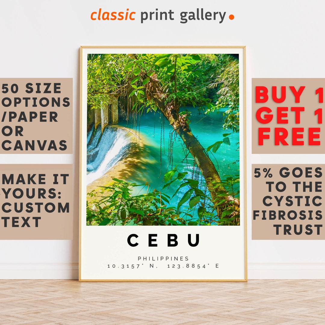 Cebu Poster Colorful Print, Cebu Wall Art, Cebu Photo Decor, Cebu Gift ...