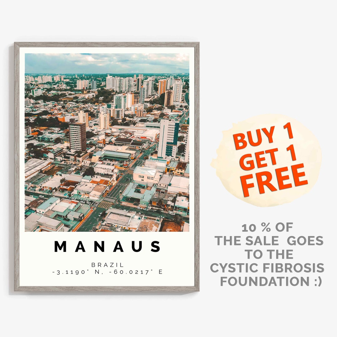 Manaus Poster Colorful Print Manaus Wall Art Manaus Photo - Etsy