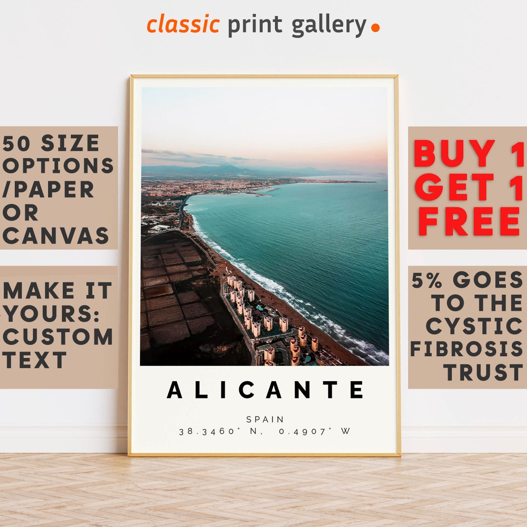 Alicante Poster Colorful Print, Alicante Wall Art, Alicante Photo Decor ...