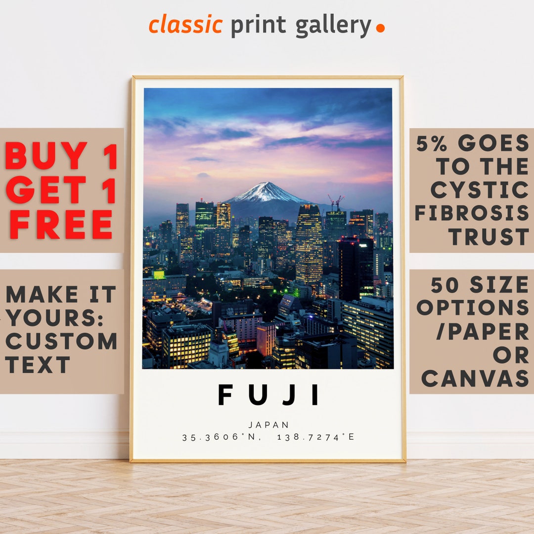 Fuji Print,fuji Wall Art,fuji Colorful Poster,personalized Birthday ...