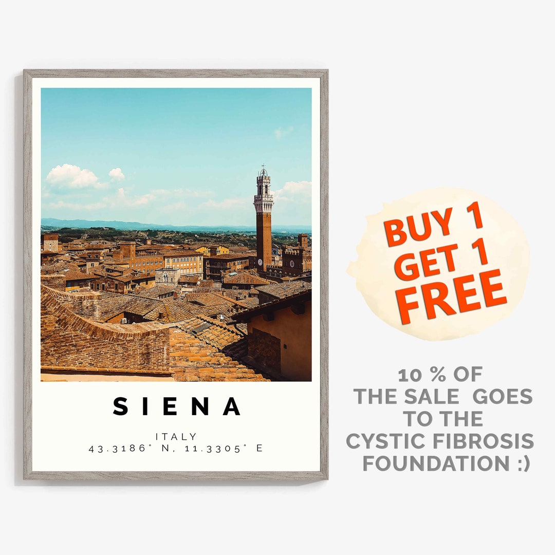 Siena Poster Colorful Print Siena Wall Art Siena Photo - Etsy