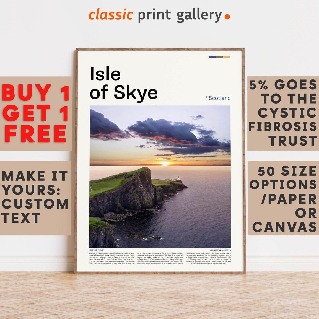 Isle of Skye Print, Isle of Skye Wall Art, Isle of Skye Color Poster ...